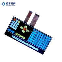 China Custom Size Non Tactile Flat Membrane Keyboard with Silver or Copper Circuit Options for sale