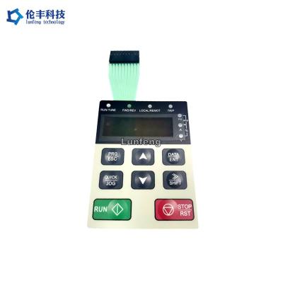 China Interruptor de membrana LED táctil con ventana LCD negra Aspecto mate en venta