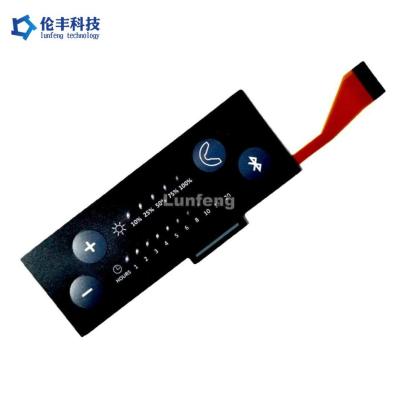 China PET Embossed Keys LED Membrane Switch , Custom FPC LED Membrane Keypad for sale