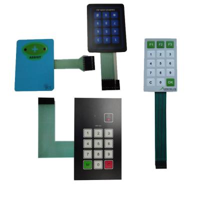 China 30°C To 80°C Metal Dome Membrane Switch Featuring Embossed And Tactile Texture And Real Adhesive 3M467MP Optimized For Operation for sale