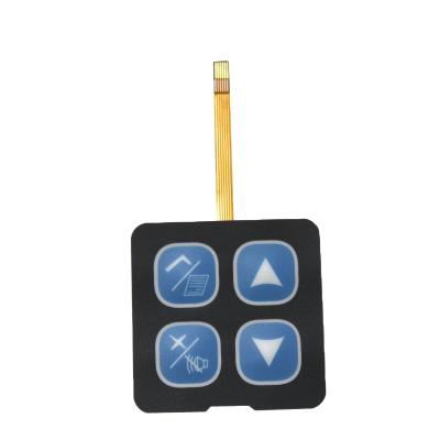 China Tactile Flat Membrane Switch Orange Led Color Designed for Robust Operation in Medical Industrial and Consumer Electronics for sale