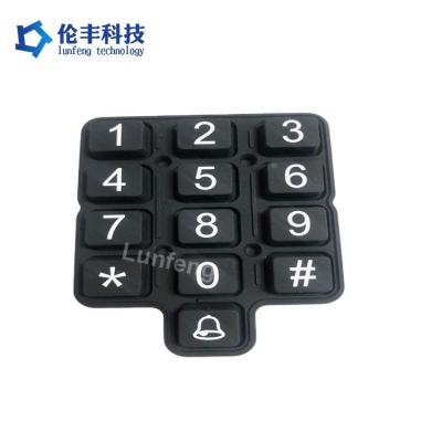 China Equipamento industrial teclado de borracha de silicone com impressão impressão de serigrafia e pílula de carbono Tipo por impressão à venda