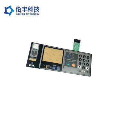 China Orange Led Color Flat Membrane Switch Operating Temperature Range Minus 40 To 70 Degrees Celsius Overlay Pc 0.175mm Durable for sale