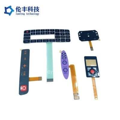 China Black Connector Metal Dome Membrane Switch for Single/Double/Multi-layer Circuit in -30°C To 80°C for sale