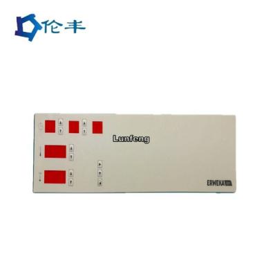 China 3M468 Control Graphic Panel Overlay Printing PET PC Red Transparent for sale