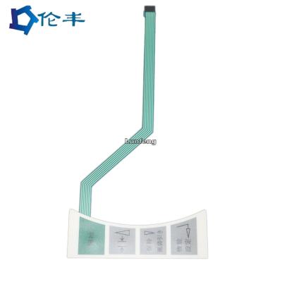China 3M468 Adhesive Metal Dome Flat Membrane Switch For Japanese Equipment for sale