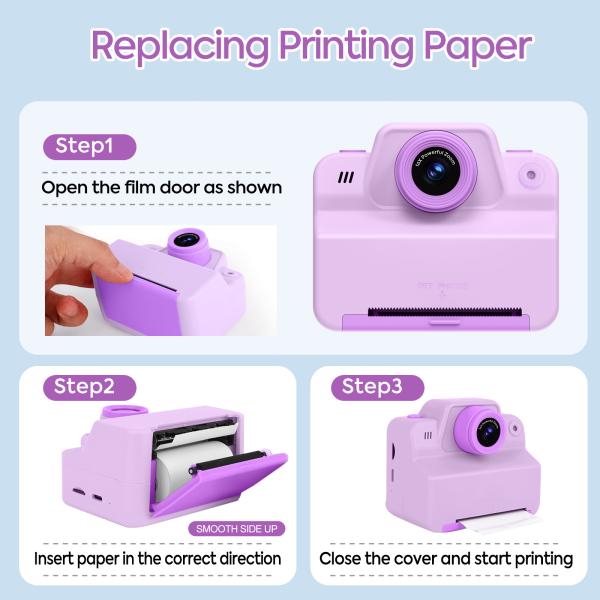 Quality kc6 kids camera purple for sale