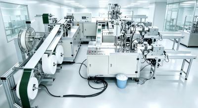 China High-Speed Fully Automatic 1-to-2 Face Mask Machine with AI Vision Inspection (150-200) Customized configurations and OEM services available for sale