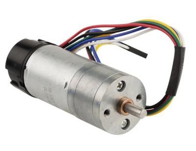 China 25D370 25mm 6v 12v DC Spur Gear Motor  with 48CPR Encoder  for Robots for sale