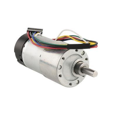 China 37mm 12V/24V Brush Permanent Magnet High RPM 64CPR Encoder with multiple mounting options and gear ratios to fit specific Intelligence requirements for sale