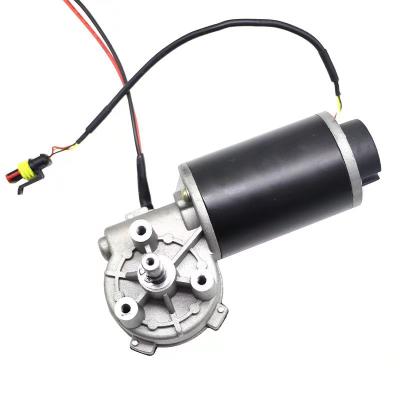 China 12V 24V DC Worm Gear Motor 63mm 76mm 50W-200W High Torque 20N.m Position Locking Encoder Available for Industrial Automation for sale