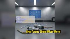 12V 20mm Micro Gear Motor High Torque for Robotics