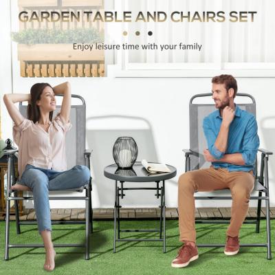 China Draagbare opvouwbare stoel Balkonmeubelen Bistro Set Tuinstoel AJUNION Metalen Outdoor Te koop