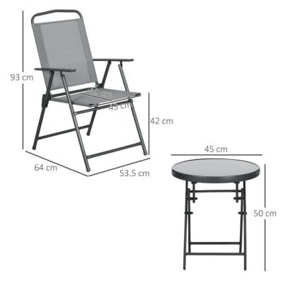 China Draagbare opvouwbare stoel Balkonmeubelen Bistro Set Tuinstoel AJUNION Metalen Outdoor Te koop