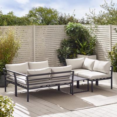 China Minimalist Modern Style Outdoor Furniture Set Aluminum Frame Coffee Table Included for sale