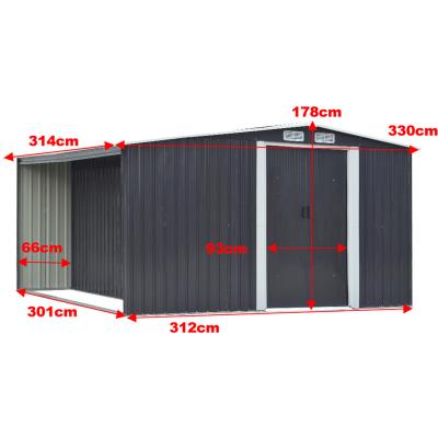 Cina A prova di roditori AJUNION Casa giardino all'aperto con deposito di legna da ardere W329xD313xH178cm in vendita