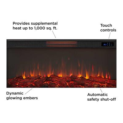 China Electric Fireplace TV Stand with Adjustable Thermostat and NO App-Controlled by AJUNION for sale