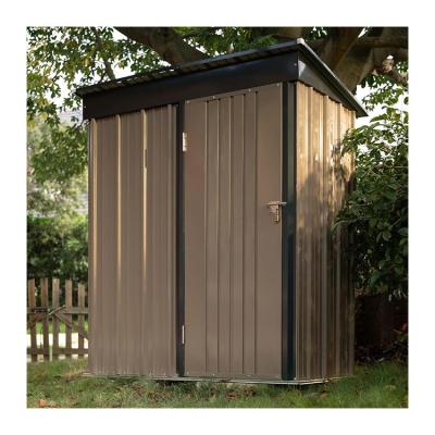 China AJUNION Modern Design 5x3ft Metal Garden Shed Single Lockable Doors 61.2" Doors Height for sale