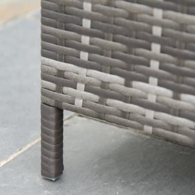 China Steel Tube Frame 5 Piece Outdoor Patio Furniture Set with PE Rattan Chairs and Ottomans for sale