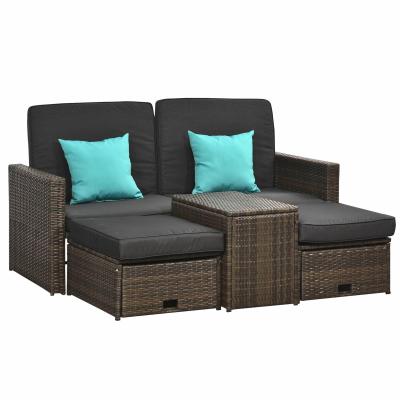 中国 AJUNION 5 パーツ 屋外用 PE ラタン家具セット コーナーチェア 体重容量 352ポンド 販売のため
