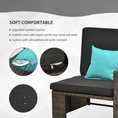 中国 AJUNION 5 パーツ 屋外用 PE ラタン家具セット コーナーチェア 体重容量 352ポンド 販売のため