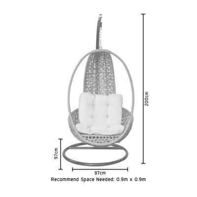China Moderne designstijl AJUNION Patio Swing WickerRattan Hangende stoel voor buitenmeubelen Te koop