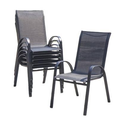 Meubles d'extérieur de loisirs fauteuil métallique Teslin Mesh pour jardin balcon patio café