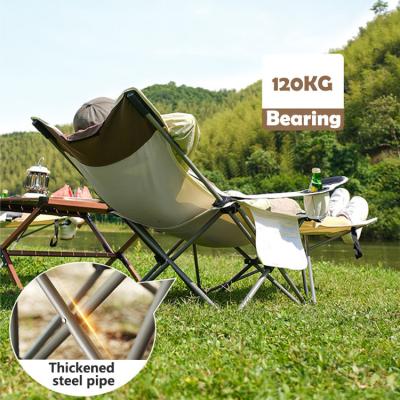 China Outdoor Camping Portable Folding Beach Chair with Armrest and Removable Armrest Design for sale