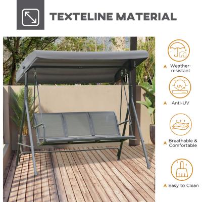 Cina AJUNION 3 posti a sedere Amaca Swing Chair con baldacchino Trasforma il tuo portico e spazio del patio in vendita