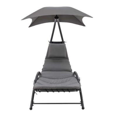 China Buitenste stoel met metalen stoffen Strand Terrasse Tuin hangmat Schommelstoel met baldachin 118*171*165 cm Te koop