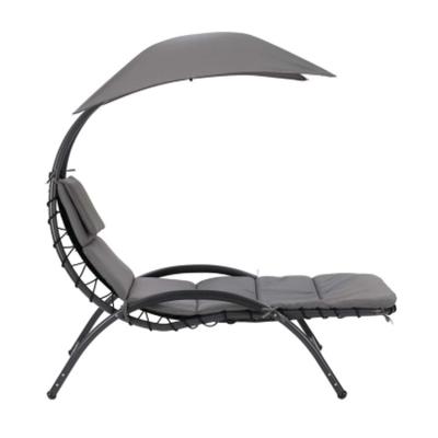 China Buitenste stoel met metalen stoffen Strand Terrasse Tuin hangmat Schommelstoel met baldachin 118*171*165 cm Te koop