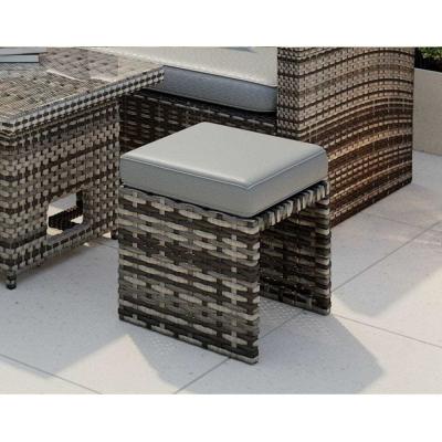 Cina AJUNION Mobili da giardino in rotino PE Set con tavolo da pranzo a sbalzo L96xW49xH35cm in vendita
