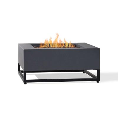 China Outdoor Living Square Steel Gas Fire Pit Table with Adjustable Flame Height Function for sale