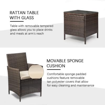 China Outdoor Furniture Set with Stackable Armchairs and Synthetic Rattan Wicker Chairs for sale