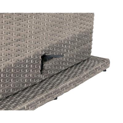 China PE Rattan AJUNION Outdoor Sectional Corner Sofa Patio Set with Adjustable Dining Table for sale