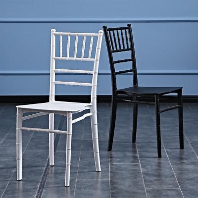 China Hotel Outdoor Stackable Resin Napoleon Tiffany Chiavari Dining Chair with Custom Logo for sale