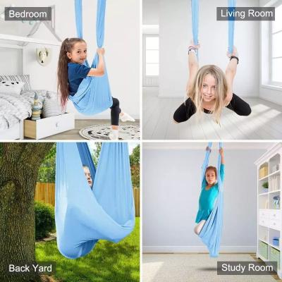Cina Y Mail Packing Home Outdoor Portatile Plegabile Bambini Bambini Terapia Sensoriale Aerea Yoga Swing Amache in vendita