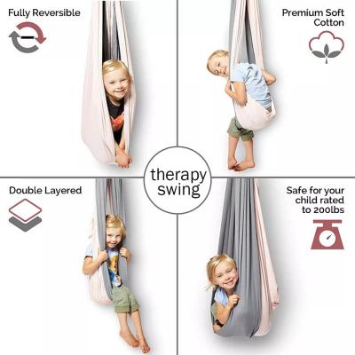 Cina Imballaggio per la posta Bambini Bambini Doppia terapia Sensoriale Aerea Yoga Amaca Swing Logo personalizzato in vendita