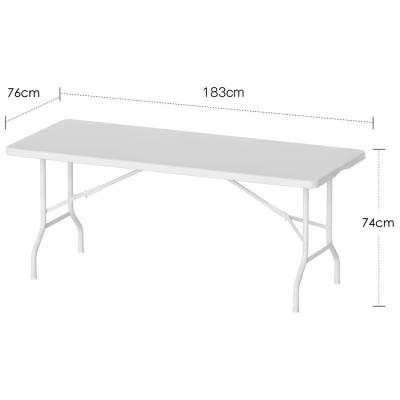 Cina Moderno Disegno Tavolo di banchetto pieghevole portatile in plastica bianca per il picnic in vendita