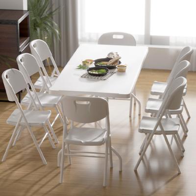 Cina Moderno Disegno Tavolo di banchetto pieghevole portatile in plastica bianca per il picnic in vendita