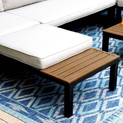 China Aluminum Modular Patio Set AJUNION U Shape Large Size Outdoor Furniture Sectional Sofa for sale