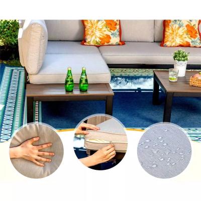 China Aluminum Modular Patio Set AJUNION U Shape Large Size Outdoor Furniture Sectional Sofa for sale