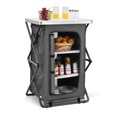 China Outdoor Furniture Foldable Portable Table for Garden Camping Portable Storage Cabinet for sale