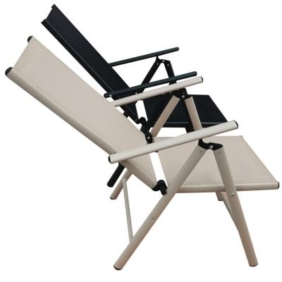 China Outdoor Courtyard High Backrest Folding Reclining Chair with 7 Adjustable Positions for sale