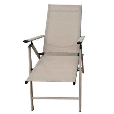 China Outdoor Courtyard High Backrest Folding Reclining Chair with 7 Adjustable Positions for sale