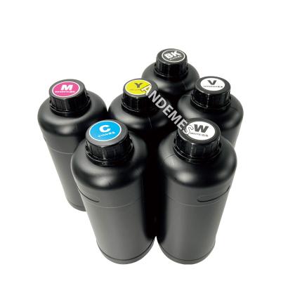 China Tecnologia de Impressão de Cristal Tinta UV de 1000 ml para impressora de adesivos XP600 I3200 em filme AB à venda