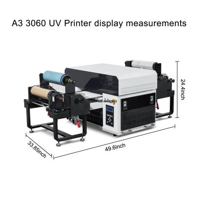 China Best A3 3060 UV Printer Smallest UV Flatbed Printer For Phone Cover Printing 55 KG for sale
