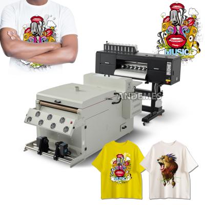 China 60cm 3 Head I3200 DTF Printer with 9 Color Fluorescent Printer Conveyer Belt Oven for sale