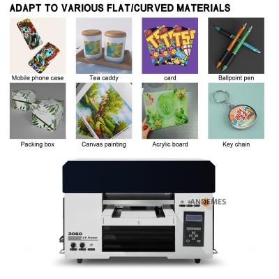 Cina 3060 Stampante UV A3 Rollo a rollo 3 in 1 Stampa UV e Flatbed Box XP600 Bottiglie a doppia testa Stampante UV in vendita