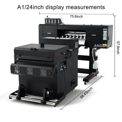 China 400 KG ANDEMES 24inch Dual XP600/i3200 A1 DTF Printer Direct Transfer Film Industrial Garment Printing Machine for sale